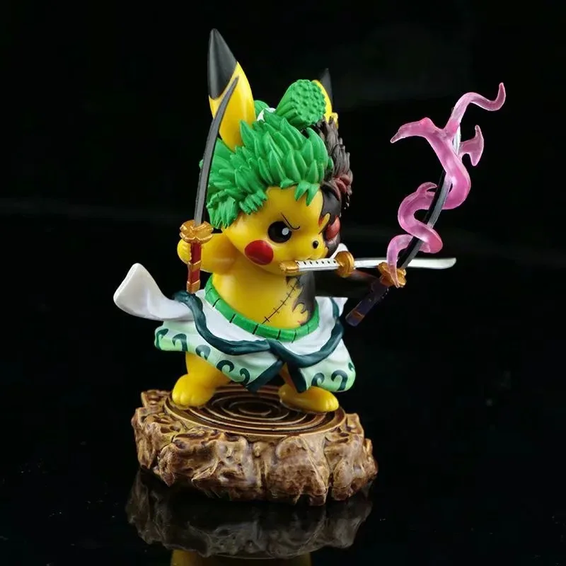 PVC 4" Kawaii Pikachu Roronoa Zoro Action Figure | One piece ...