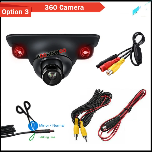 OOWLIVEE HD 2D 360 Cameras 4 Channels Video System IR Sensors Switch ...