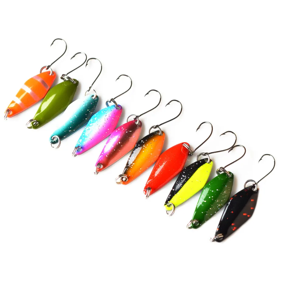 5pcs Fishing Metal Spoons Trout Lures 2.2g 2.5g 3g 4.5g 5g Small Hard ...