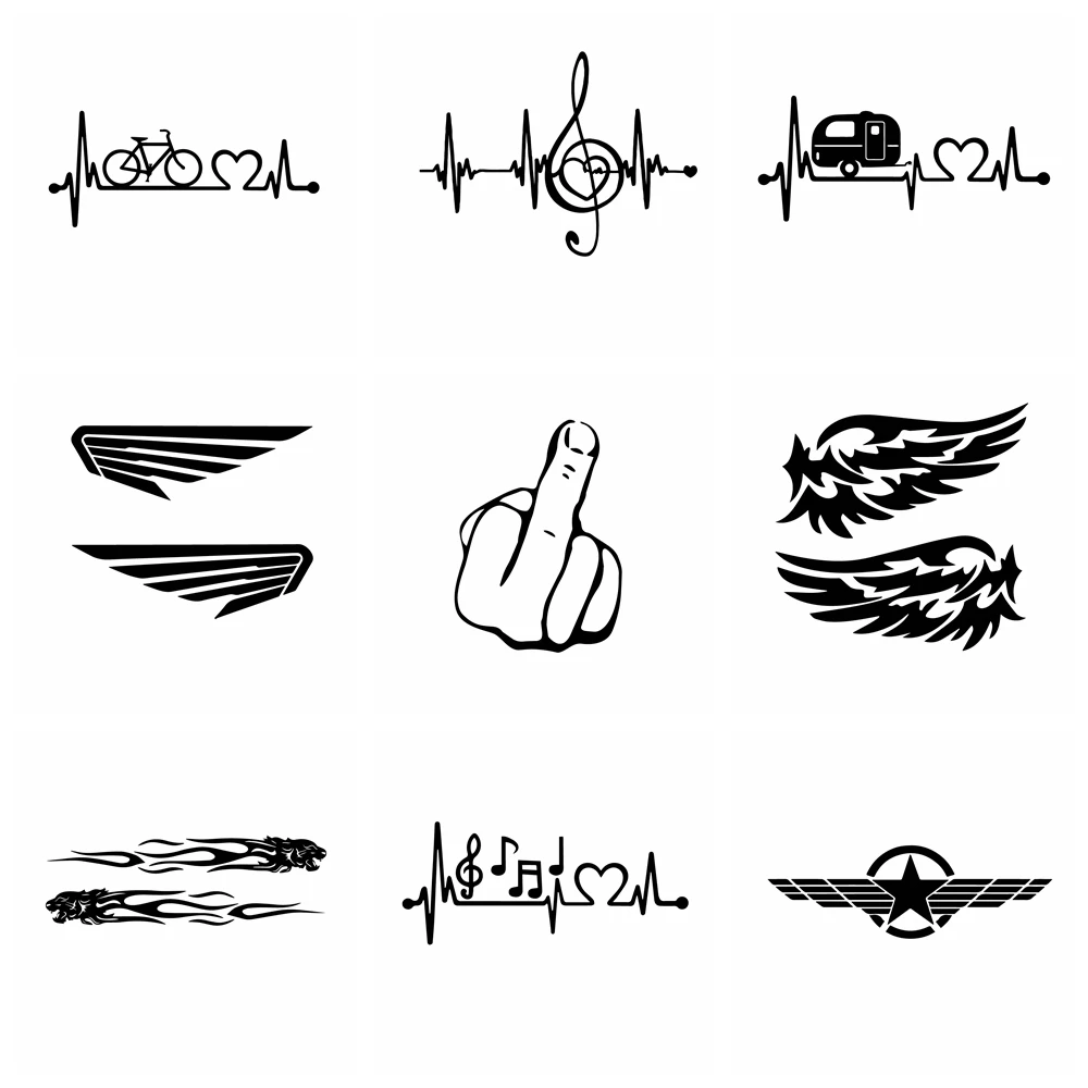 Music-Wing-Car-Sticker-Funny-Wrap-Vinyl-Car-Stickers-Cover-Waterproof ...