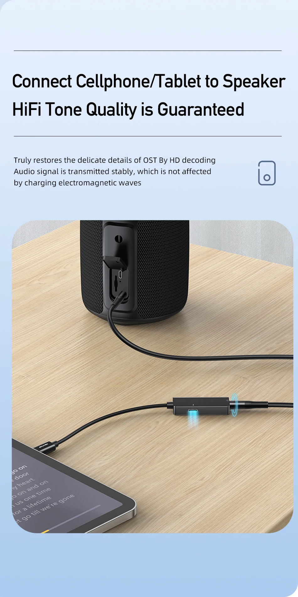 AWEI CL-121 Adapter to Aux 3.5mm Type-c Charge