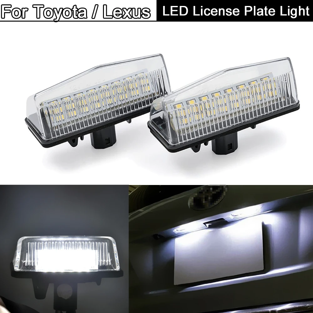 2pcs Led Number License Plate Light For Toyota Prius Venza Matrix Rav4 ...