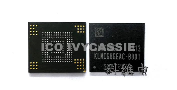 KLMCG8GEAC B001 64GB NAND de Memória Flash eMMC IC Chip BGA153 Usado ...