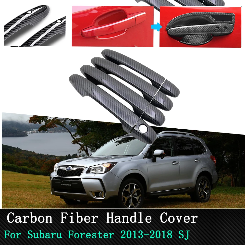 For Subaru Forester Sj Door Handle Cover Stickers Car Exterior ...