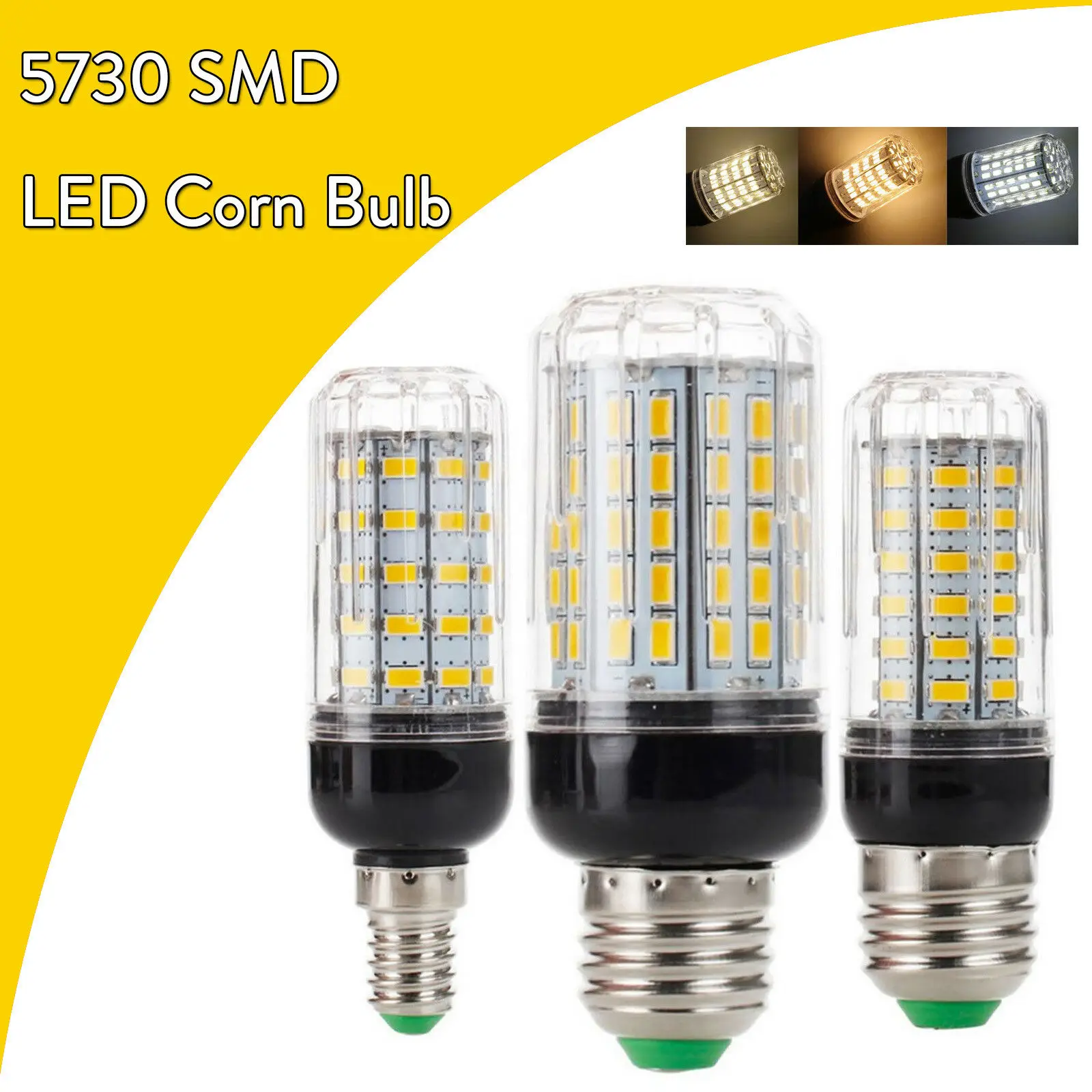 9W-27LEDs-LED-Corn-Bulb-E27-E14-E12-E26-Super-Bright-LED-Bulb-5730-SMD ...