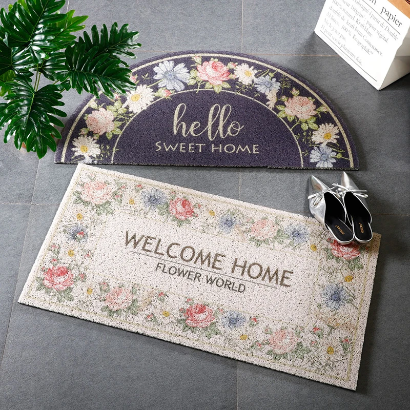 Modern Style Pvc Non-slip Silk Loop Doormat Carpet Hallway Entrance ...