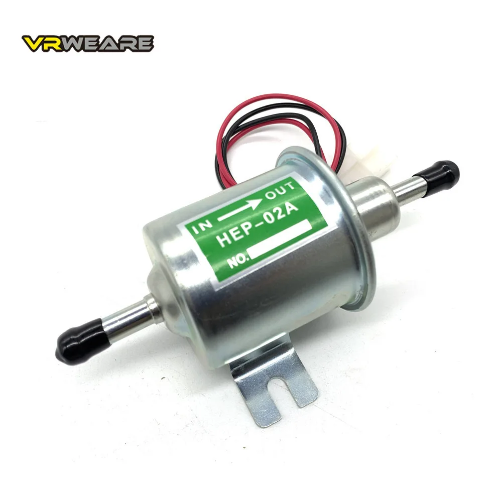 HEP 02A 연료 펌프 12v 전기 가솔린 펌프 저압 볼트 고정 와이어 디젤 가솔린 hep 02a 자동차 기화기 오토바이 ...