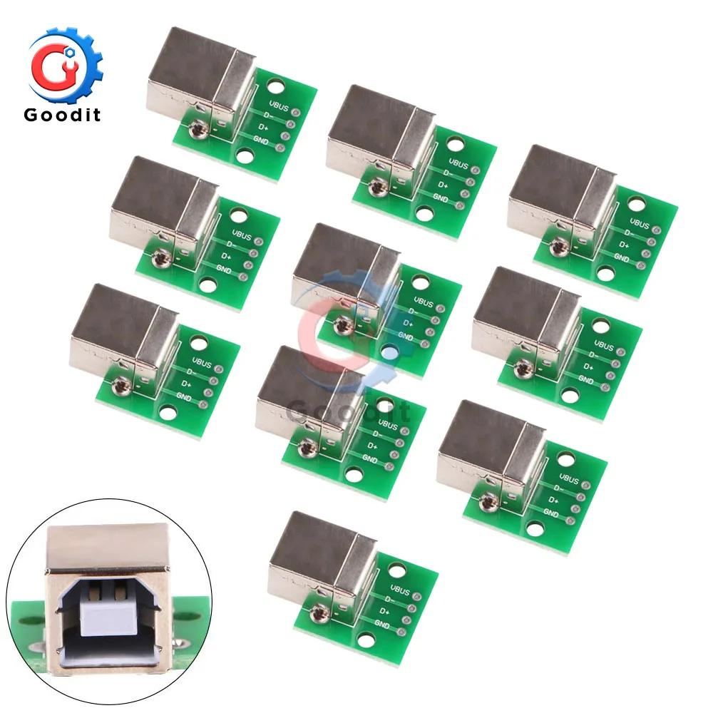 Placa adaptadora de usb para dip, placa adaptadora de tomada fêmea tipo b em linha, interface ...
