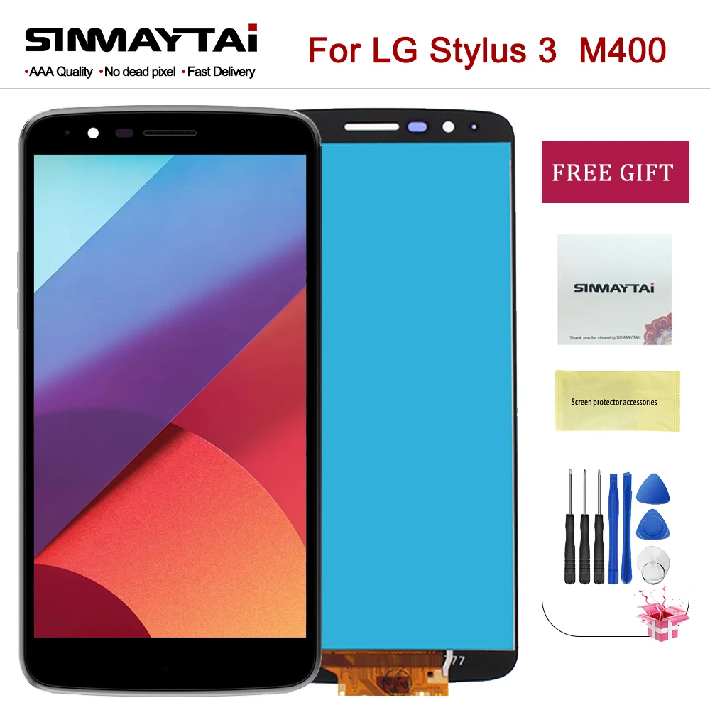 5.7 "lg stylus 3 ls777 m400 m400df m400n m400f m400y lcd 디스플레이 터치 스크린 ...