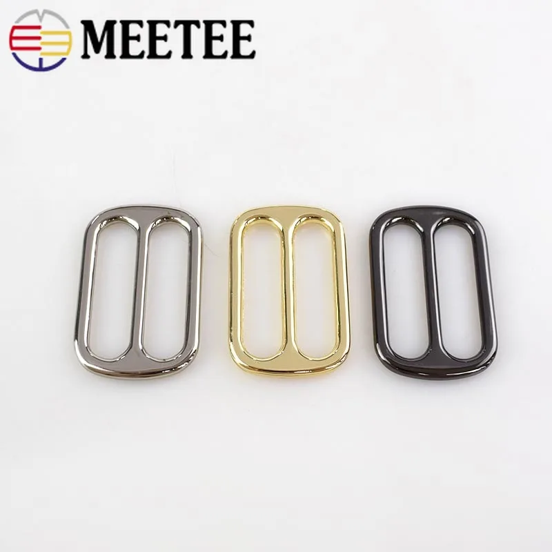 20/50pcs Meetee 38mm Metal Tri Glide Slider Buckles Bar Adjust Buckle ...