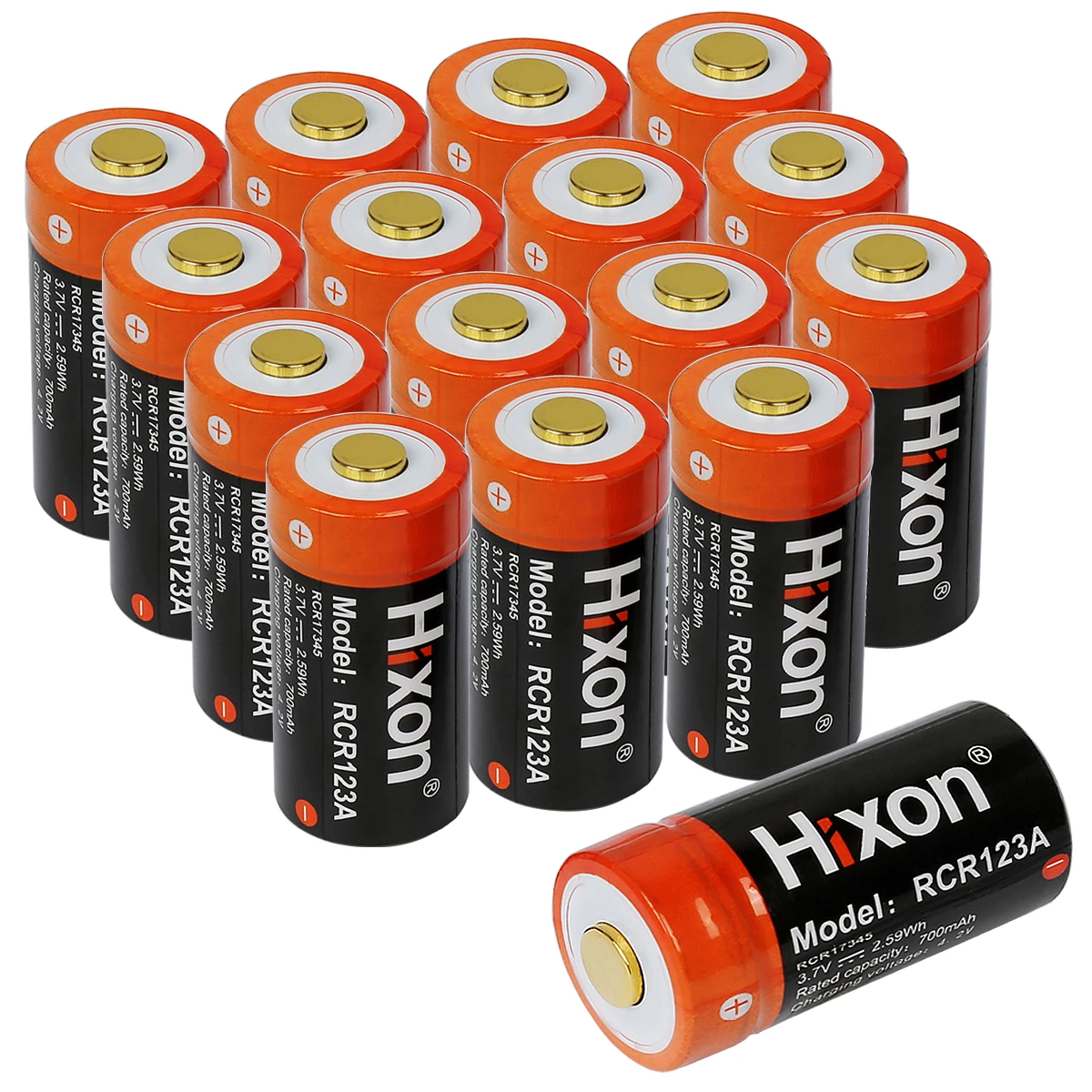Hixon--12pcs Rcr123a 700mah 16340 Rechargeable Battery For Arlo Hd ...
