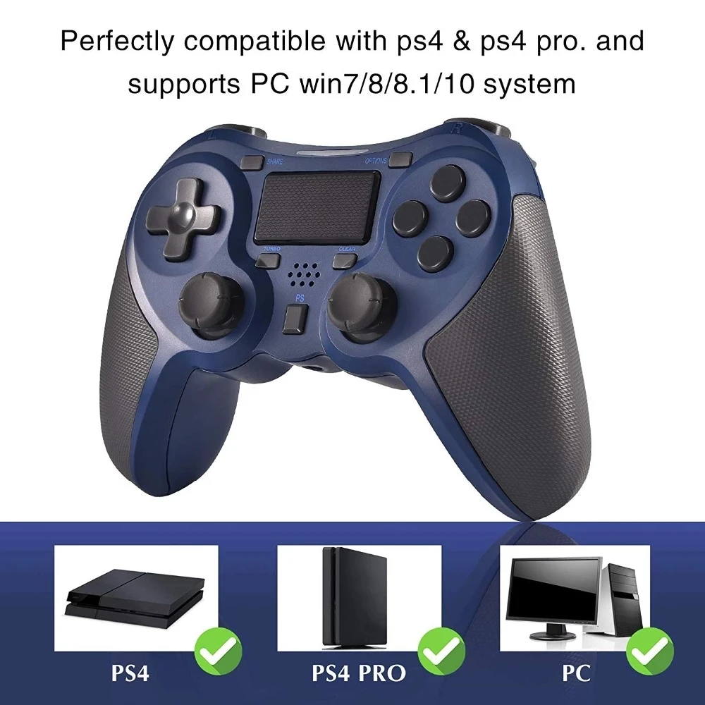New-For-PS4-Wireless-Controller-DualShock-4-Gamepad-Controller-With-Dual-Vibration-and-Trigger ...