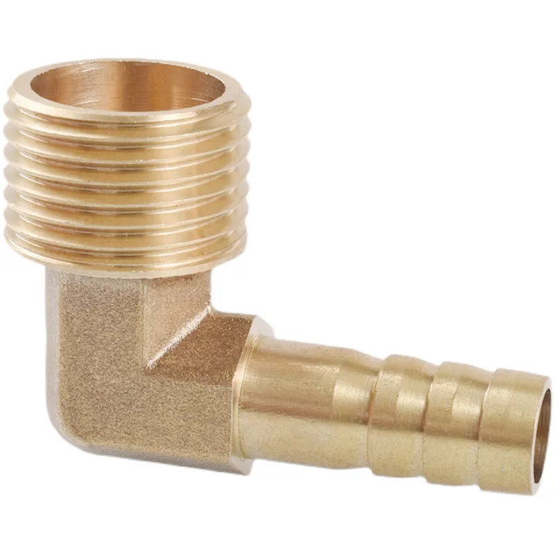 황동 파이프 피팅 커플러 커넥터, 1/8 "1/4" 3/8 "1/2" BSP 수나사, 6 8 10 12 14 16 19mm 호스 바브 엘보 90 도|파이프 피팅 ...