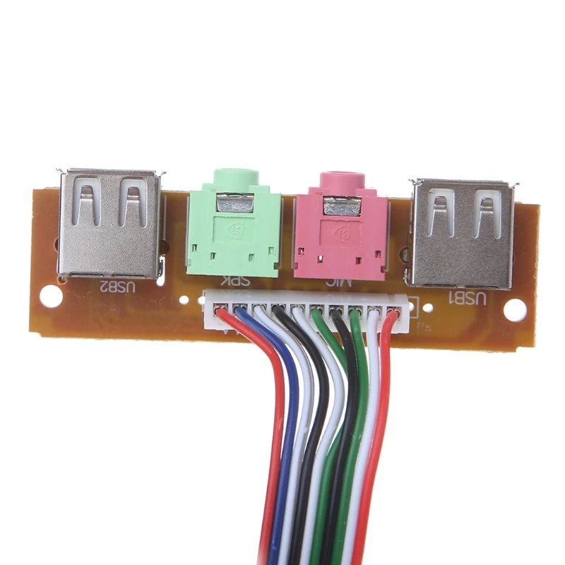 Pc Computer Case Front Panel Usb Audio Port Mic Earphone Cable New ...