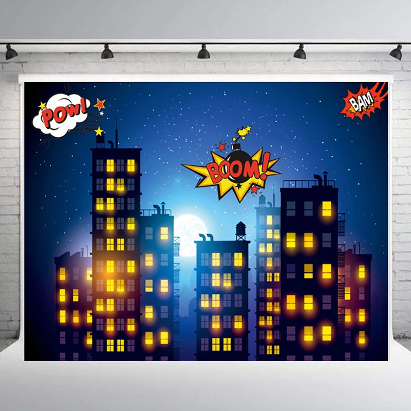 Superhero Cityscape Mural