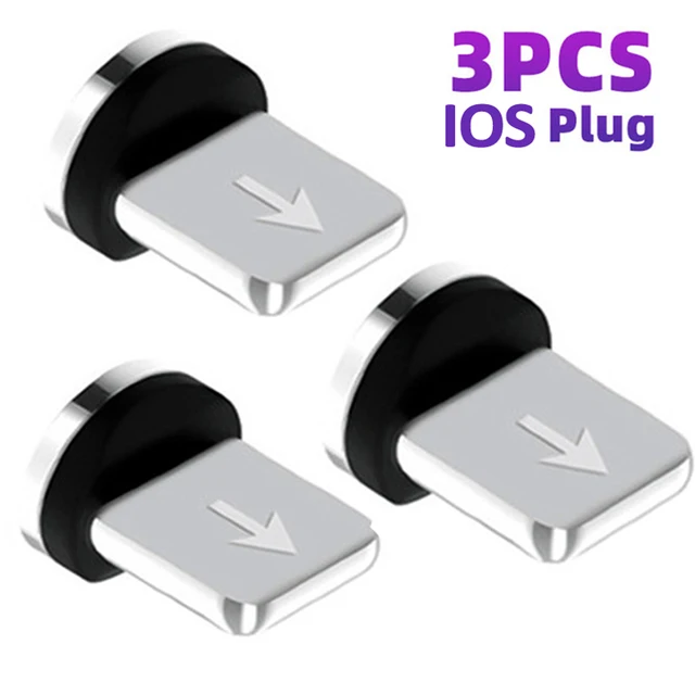 USLION 3 Pcs Magnetic Plug, Magnetic Charging Cable Adapter, 8 Pin ...