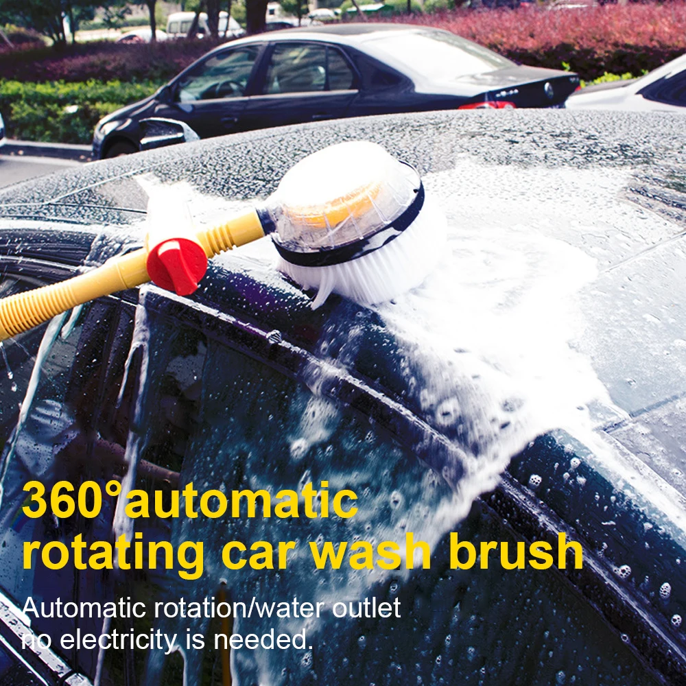 Automatic Rotary Round Brush Spray Foam Cleaning Washing Brush Rigid ...