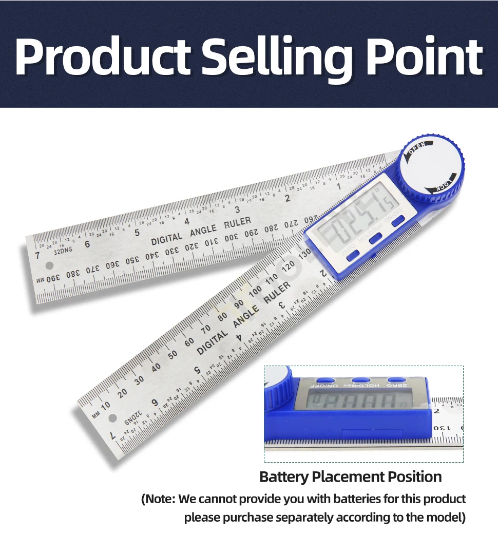 Acier protracteur P3 - Compteur'angle électronique, rapporteur 360 ...