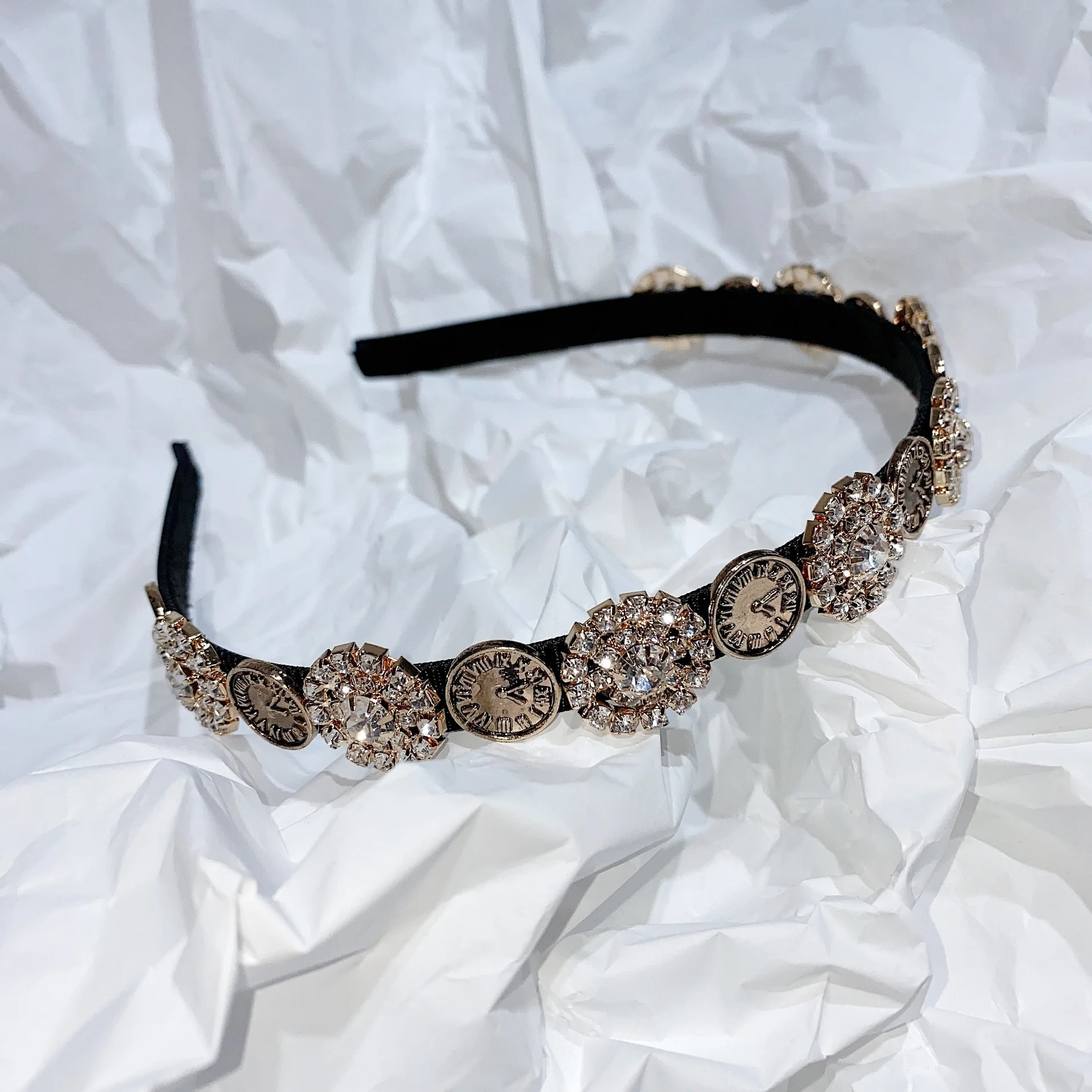 Vintage Crystal Rhinestone Jewel Hairband For Women hair clips Headband ...