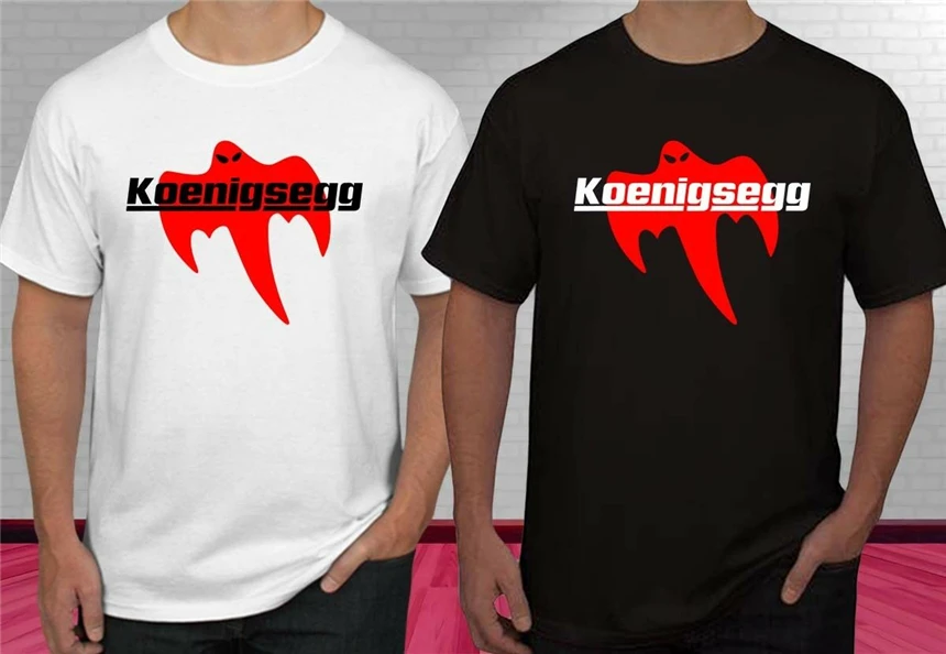 Koenigsegg Ghost Logo Black White Men's T-shirt S-2xl M Xl 2xl 12xl Tee ...