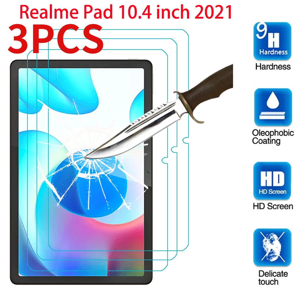 3 PCS For OPPO Realme Pad Tempered Glass Screen Protector RealmePad ...