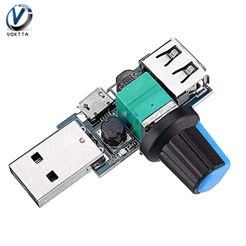 DC 5V Micro Mini USB Fan Governor Wind Speed Controller Air Volume ...