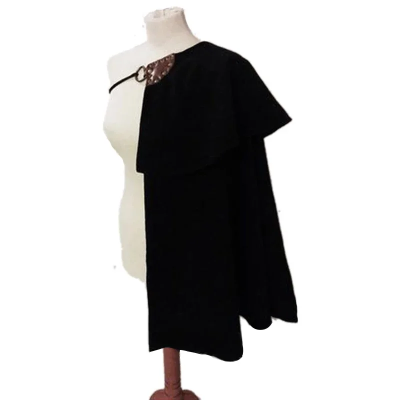 Medieval-Renaissance-Vintage-Black-Cloak-One-Shoulder-Cosplay-Cape ...