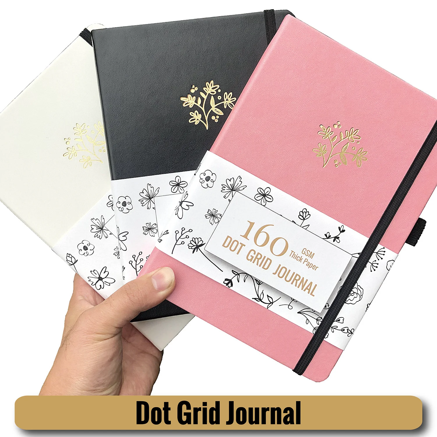 Plant LOGO Dot Gird Notebooks Drawing Journals 5X5 mm Dotted 160Pages ...