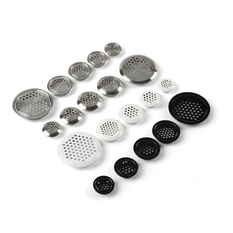 20pcs/lot White/black/silver 3colors Steel Cabinet Air Duct Vent Dia ...