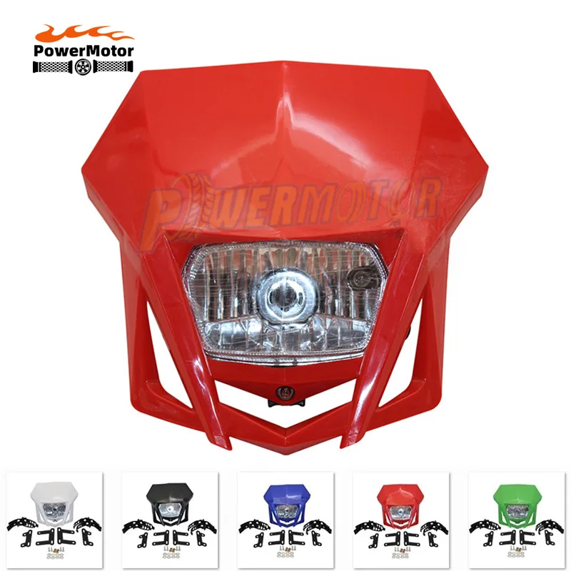 Motorcycle Headlight Fairing Universal Dual Sport Headlight Dirt Bike ...