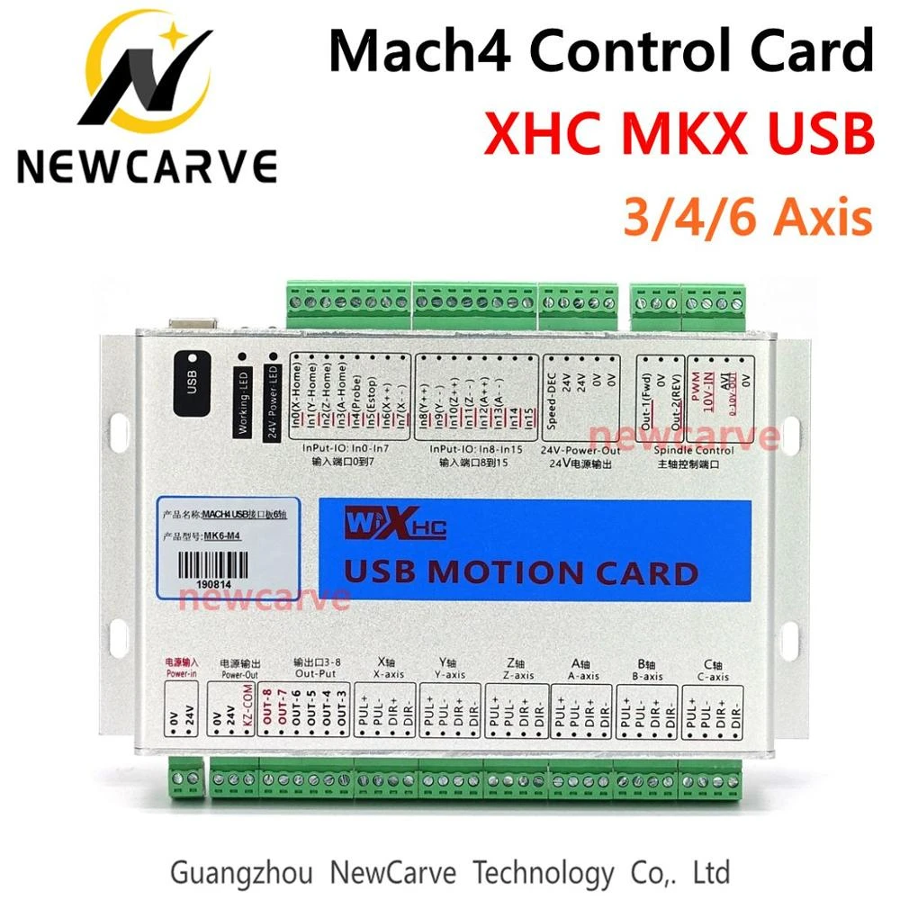 XHC Mach4 Newest Breakout Board 3 4 6 Axis USB Motion Control Card MKV ...