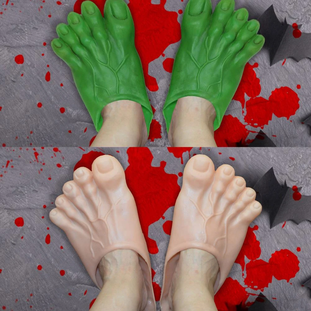 Bear Boys Cosplay Ghost Hulk Green Giant Feet Bigfoot Count Slippers ...