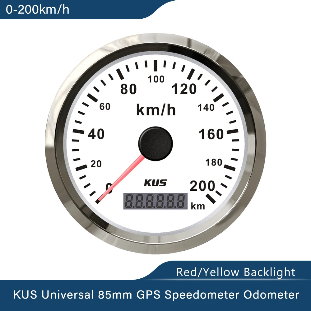 KUS New Universal 85mm GPS Speedometer Speed 120 km/h 200 km/h for Car ...
