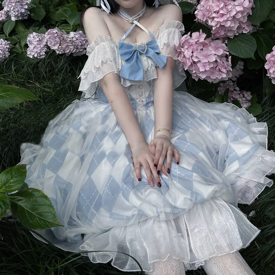 Sweet Lolita Party Lolita Dress Victorian Women Vintage Bow Ruffles ...