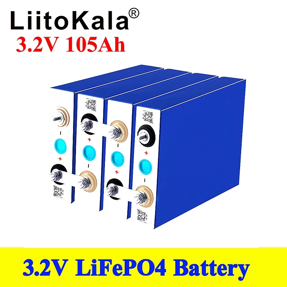 Liitokala Grade A New 3.2v 100ah 105ah Lifepo4 Battery Cell 12v 24v For Ev Rv Battery Pack Diy ...