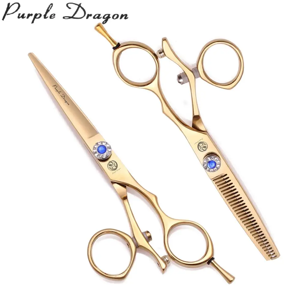 Swivel-Thumb-Hair-Scissors-Purple-Dragon-5-5-Japanese-440C-Hair-Cutting ...