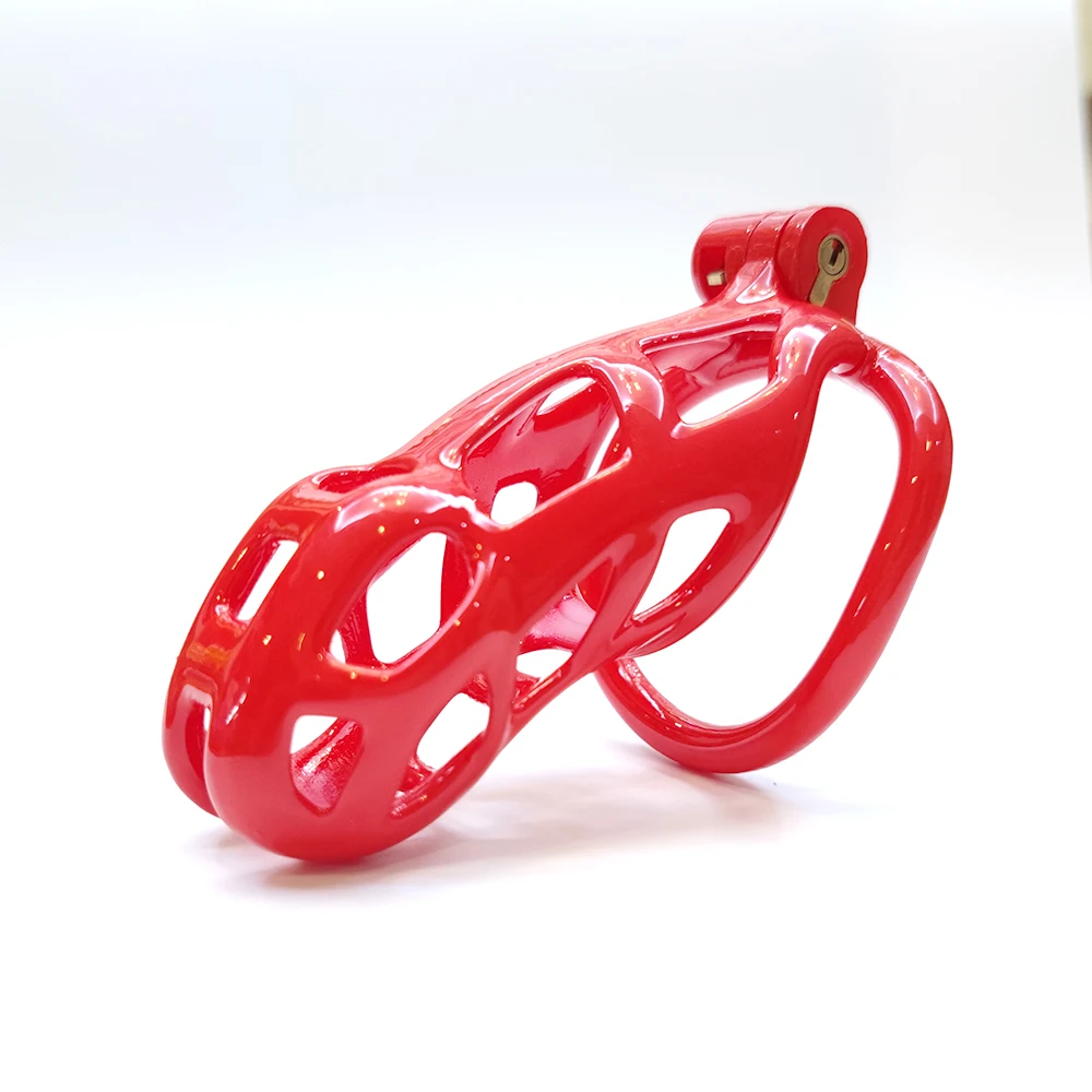COCKRING,S Cage 46mm Ring--Rouge Sissy Chasteté Cage de Coq Mâle ...