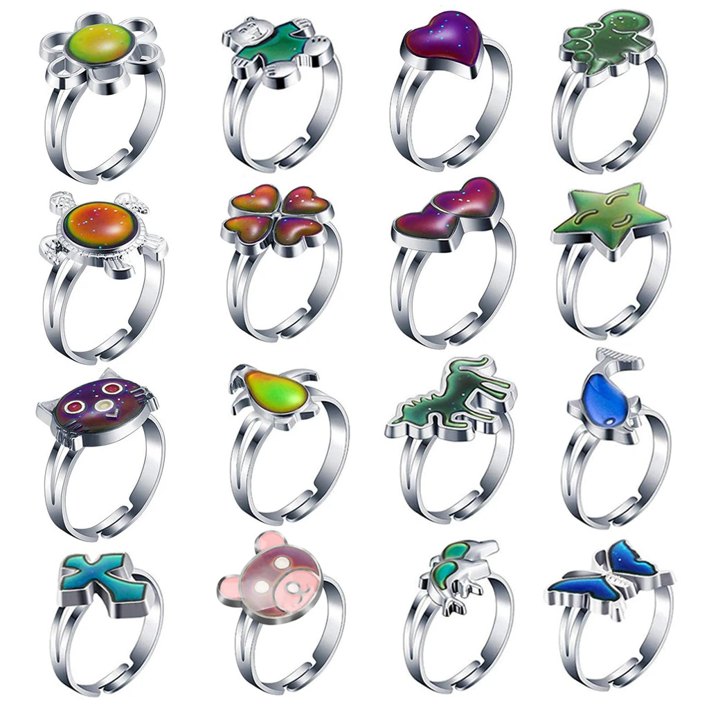 Creative Animal Mood Ring Color-changing Mood Ring Adjustable Mood ...