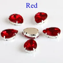 Drop Shape Glass Rhinestones With Claw Sew On Teardrop Crystal Stone ...