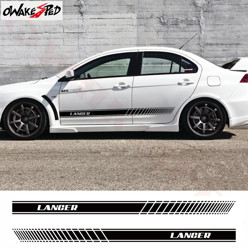 Pegatinas de vinilo para coche Mitsubishi Lancer Racing, calcomanías ...