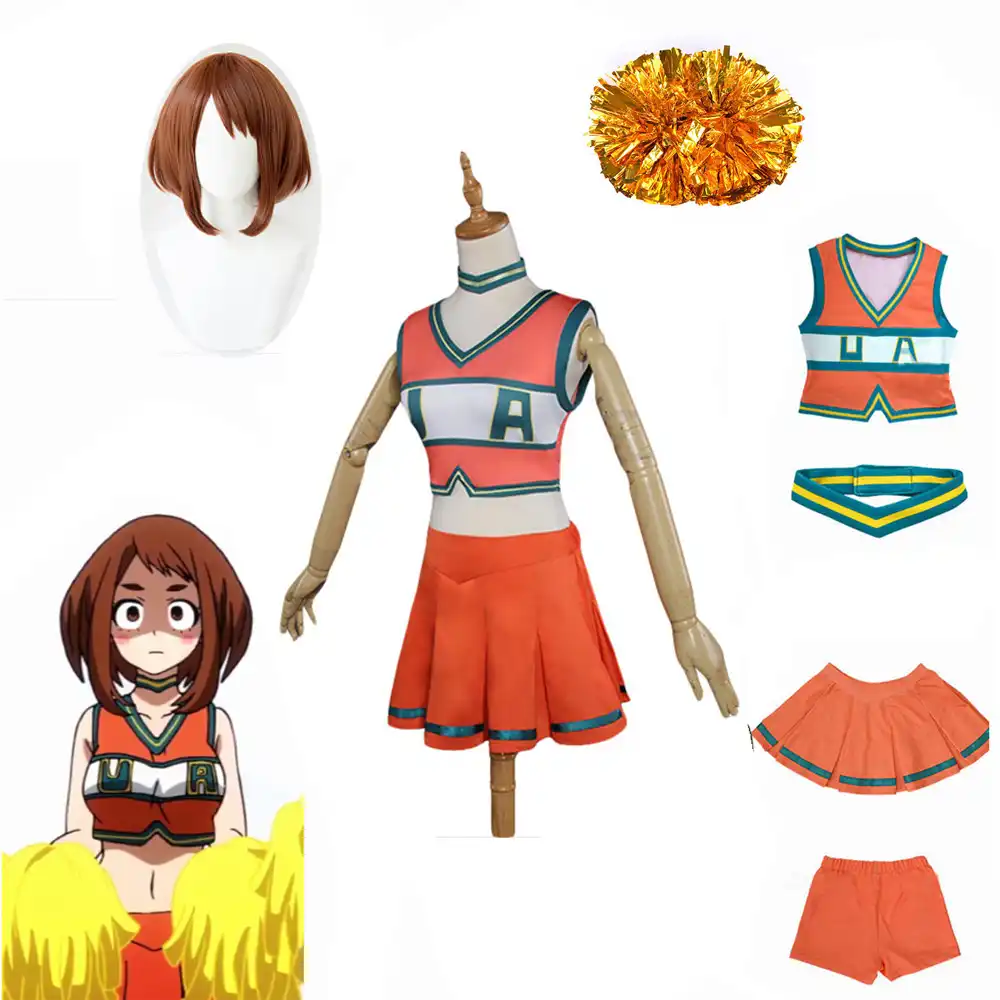 My Hero Academia Cheerleaders Uniform Ochako Tsuyu bnha Cheer Uniform ...