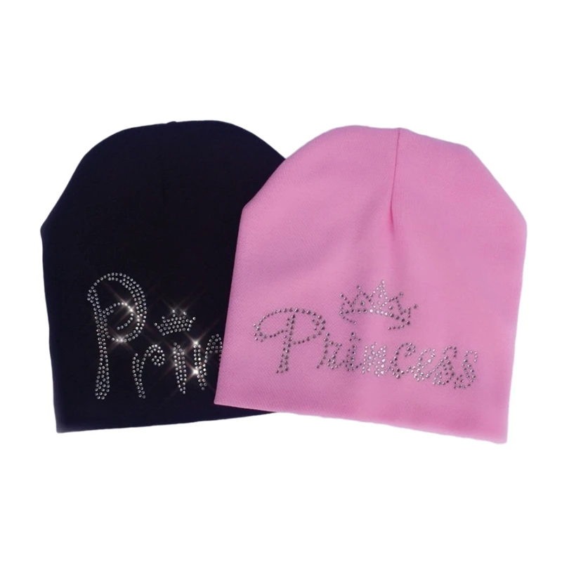 children's Autumn princess diamond Baby girl Hat Boy Cap Kids cotton ...