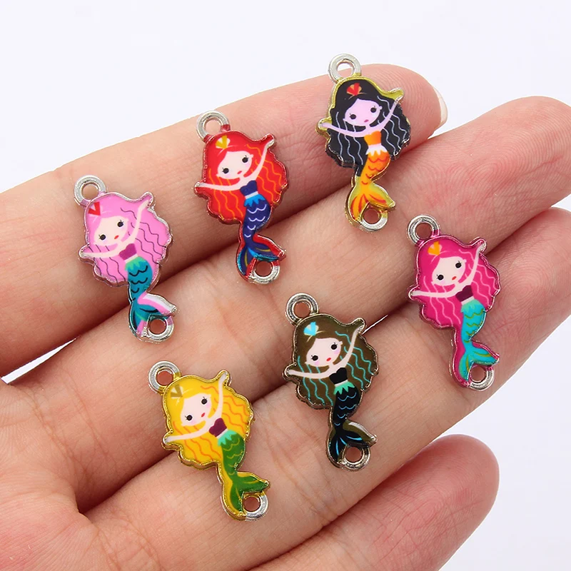 New-Style-DIY-Ocean-Beach-Enamel-Charms-Mermaid-Princess-Alloy ...
