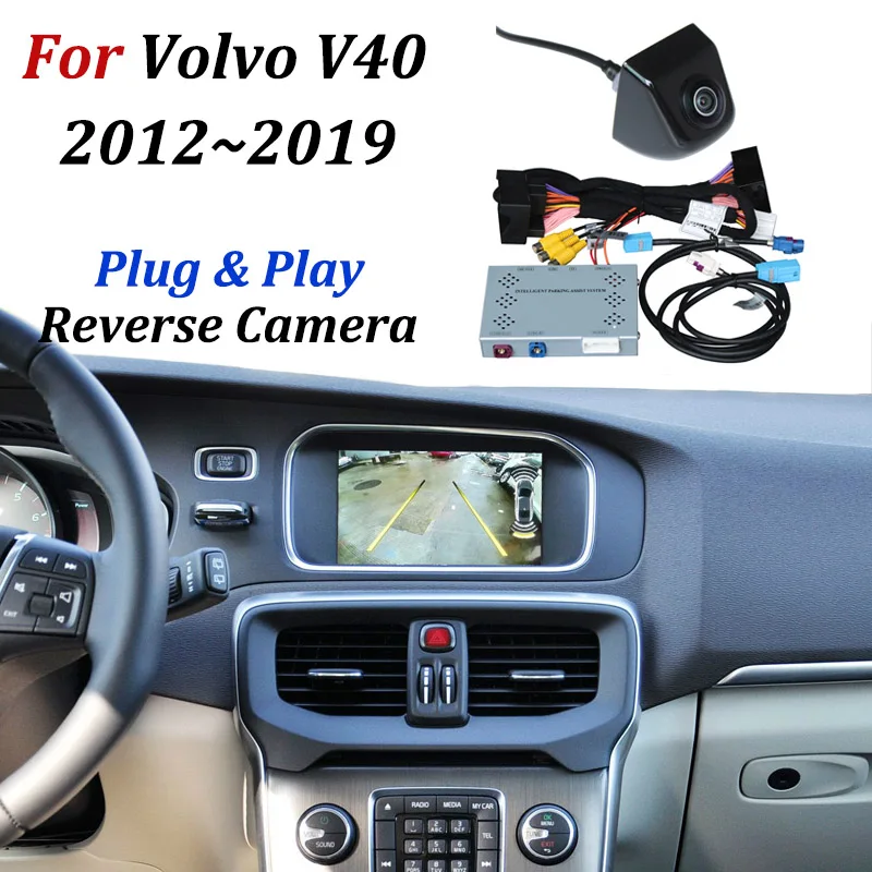 Per-Volvo-V40-2012-2019-schermo-originale-HD-Fisheye-Ultra-grandangolare-anteriore-vista ...
