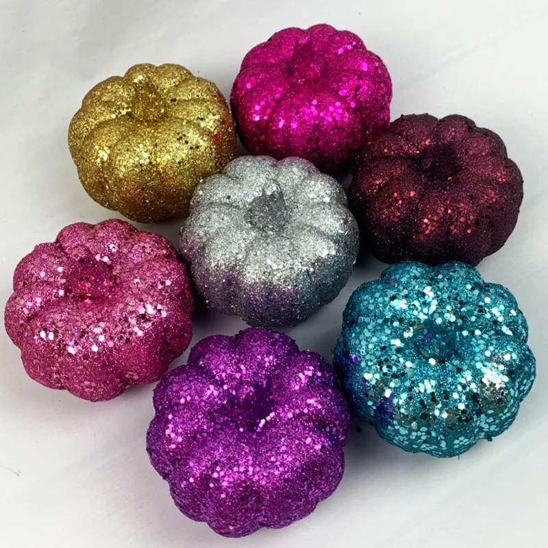 Pink Glitter Pumpkins