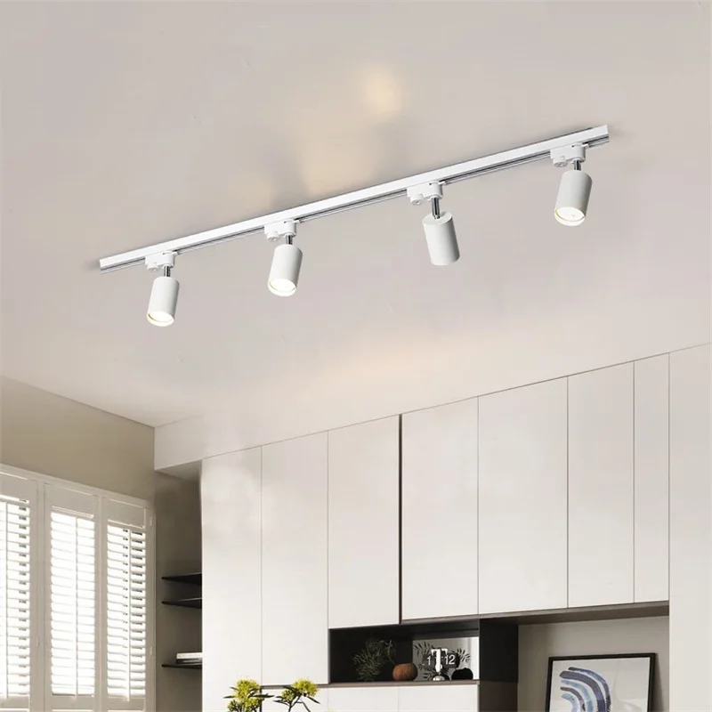 Modern-LED-Track-Light-GU10-Rail-Spotlights-Lamp-Leds-Tracking-Fixture ...