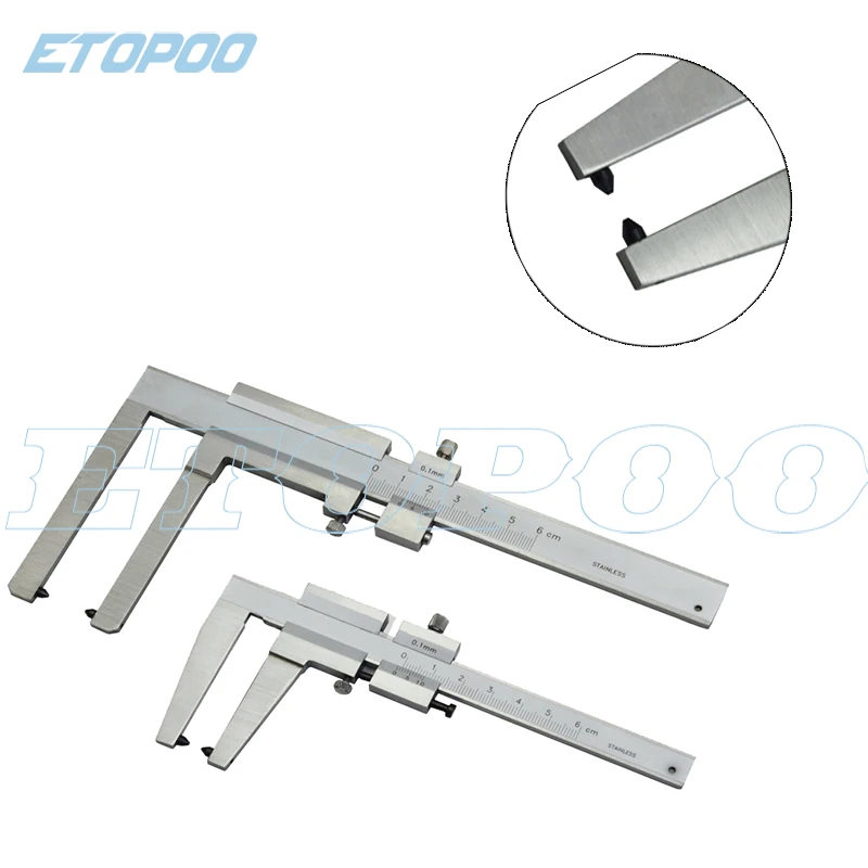 Stainless Steel Vernier Brake Disc Caliper 0-60mm Brake plate vernier ...