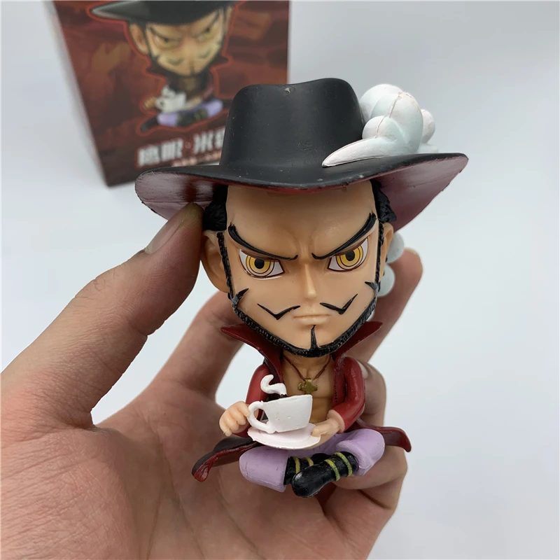 Dracule Mihawk Drinking Tea Action Figure 11cm | One piece Merchandise ...