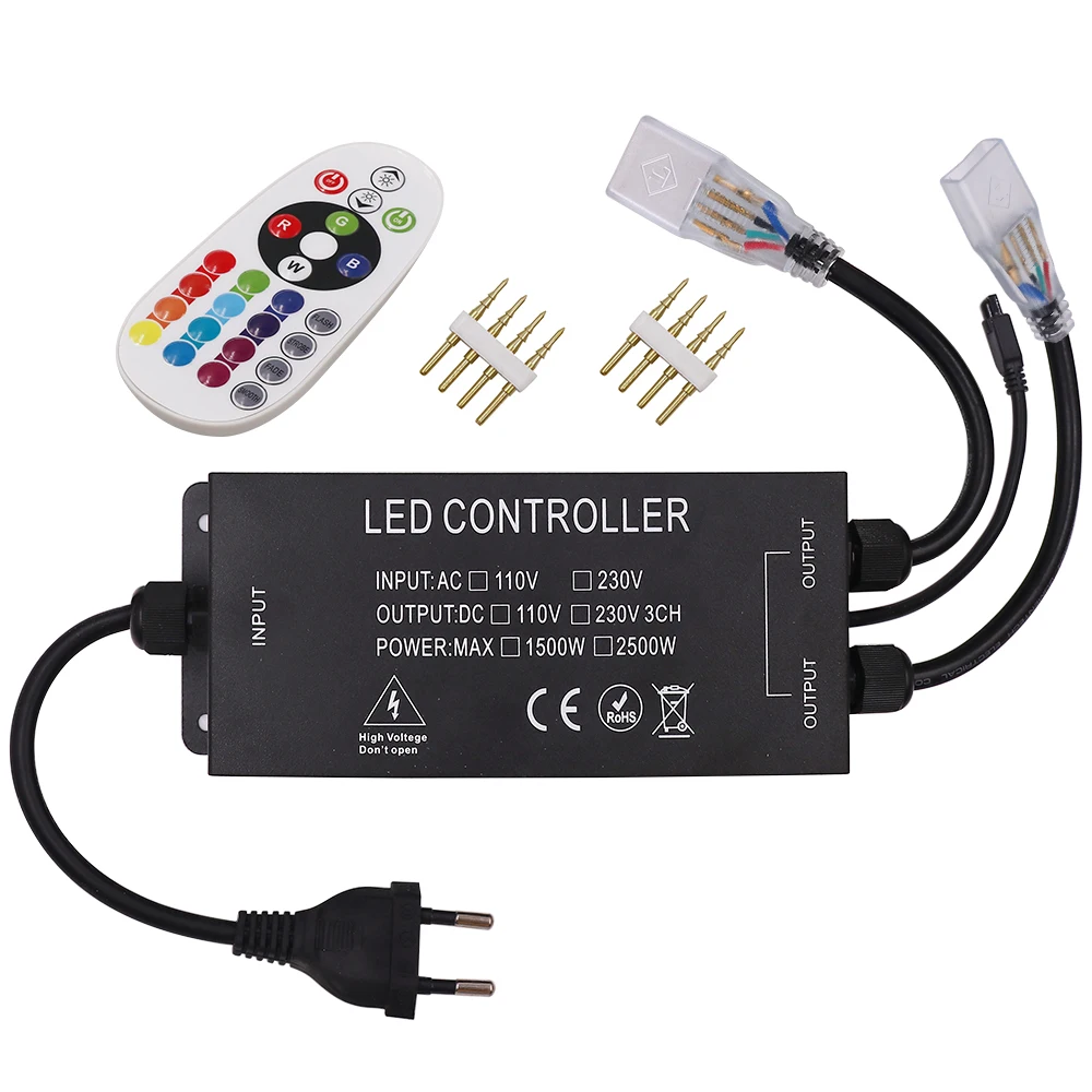 RGB Controller US 110V 1500W EU AU UK 220V 2500W RGB Controller with ...
