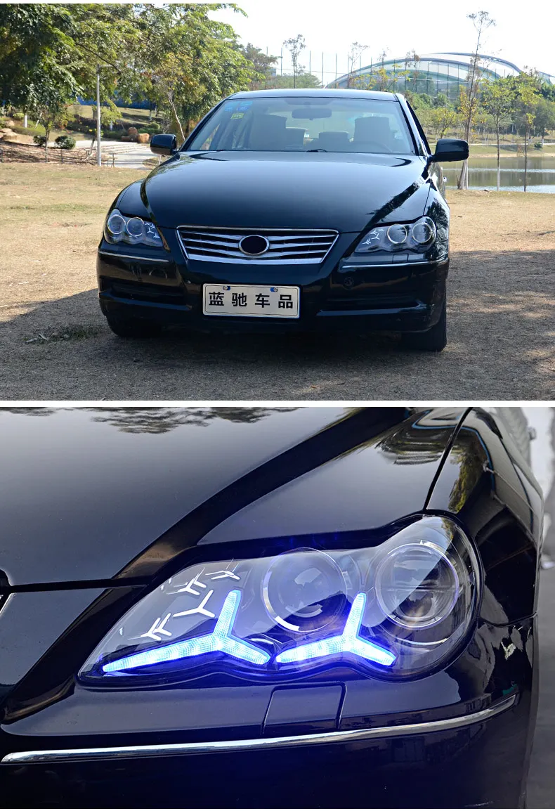 Toyota Mark X Headlights 2004-2009 Reiz Led Headlight Drl Hid Head Lamp ...